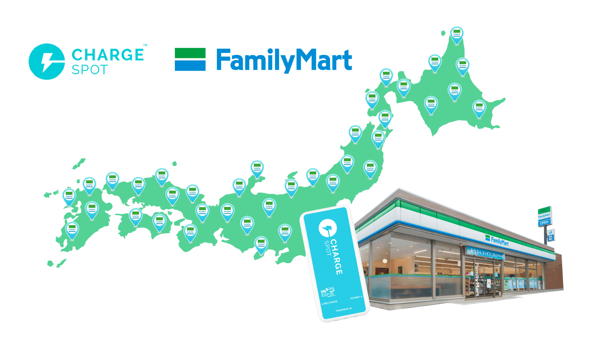 INFORICH Expands “ChargeSPOT” Installations at FamilyMart | CHARGESPOT